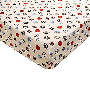 2 PCs Baby Boy Sports Theme Nursery Crib Fitted Sheet