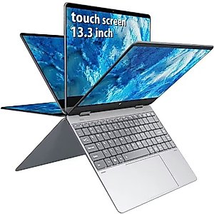 Touch Screen Laptop, 2 in 1 Windows 11 Yoga Laptop 16GB RAM 256G SSD, 13.3 Inch Convertible PC Laptop Computer, N5100 Quad core, FHD IPS Panel, 2.4/5G/AC WiFi, Type-C, Thin&Light Notebook,Full Metal