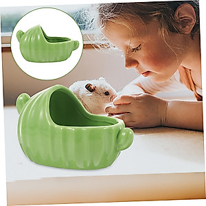 Parliky Ceramic Hamster Bathtub Sturdy Sand Bath Container for Small Pets Reusable Compact Design for Hamsters Chinchillas and Gerbils Durable Bathroom Supplies for Daily Use