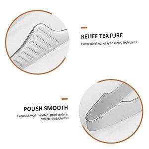 GANAZONO 2pcs Bbq Tongs Food Grill Stainless Steel Clips Korean Grill Slim Tongs for Cooking Heavy Duty Grilling Tongs Kitchen Food Tong Bread Tongs Outdoor Barbecue Tong Kitchen Supplies