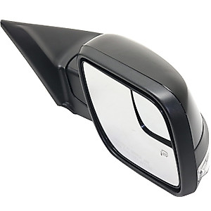 Kool Vue Passenger Side Power Heated Mirror for Ford Explorer 2016-2019 Manual Fold With Signal Light, Spotter Glass & Puddle Lamp; Without Memory & Auto-Dimming Paintable