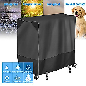 MBOOM Patio Cooler Trolley Cover,Rolling Cooler Cart Cover Fits Most Patio Ice Chest Party Cooler,Waterproof, Dustproof and Sunscreen（34L x 19W x 31H in）