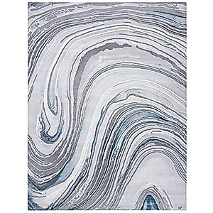 SAFAVIEH Craft Collection 9' x 12' Blue/Grey CFT845M Modern Abstract Non-Shedding Living Room Bedroom Dining Home Office Area Rug