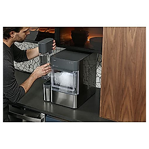 GE Profile Opal 2.0 | Countertop Nugget Ice Maker with Side Tank | Ice Machine with WiFi Connectivity | Smart Home Kitchen Essentials | Stainless Steel