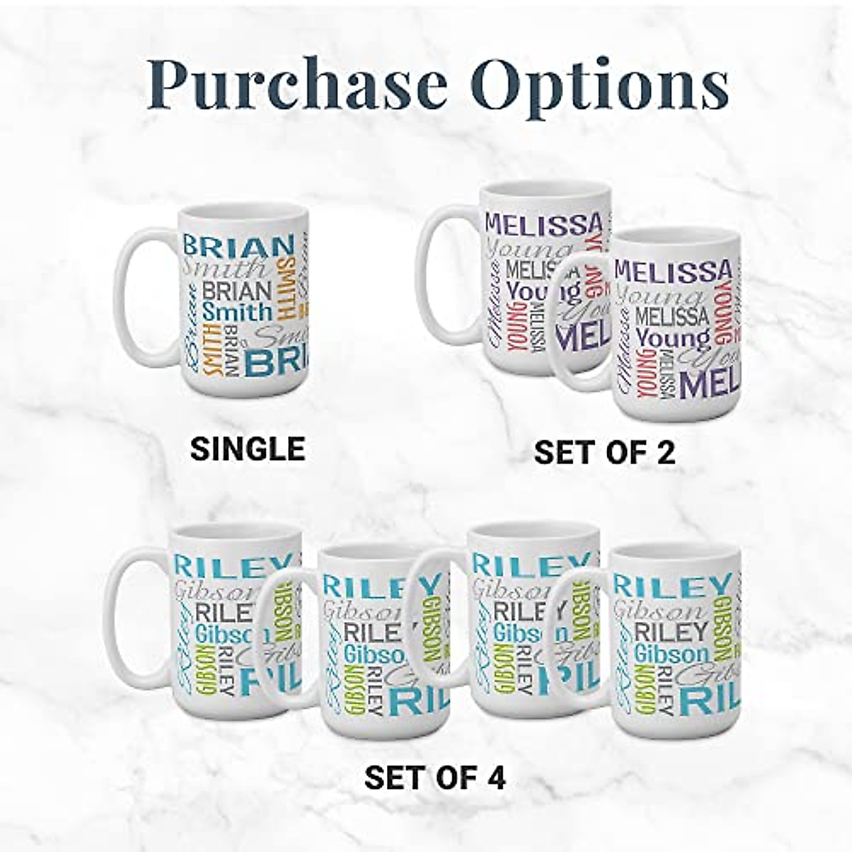 Let's Make Memories Personalized Your Name Signature Mug - Custom 15oz Coffee Mug - Pink/Teal