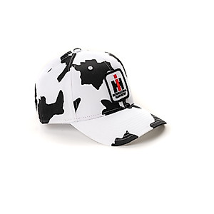 J&D Productions, Inc. International Harvester IH Logo Hat, Cow Print, 7 1/8
