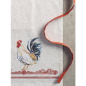 Maison d' Hermine Campagne 1 Piece 100% Cotton Apron with an Adjustable Neck & Visible Hidden Centre Pocket with Long Ties for Women/Men Chef (27.50"x31.50")