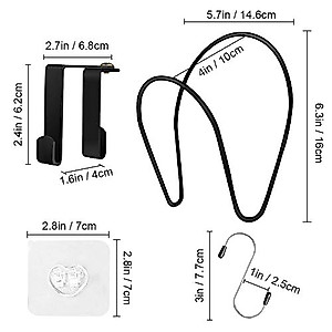 Hat Rack Caps Rack Holder,10 Rings Hat Organizer Cap Holder Organizer (Door Hooks and Sticky Hooks Include),Door/Wall/Clothes Rod Hanger Storage Hat Organizer for Baseball, Caps, Towel (round, black)