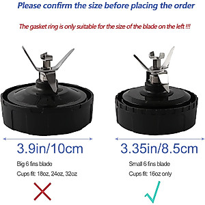 6-Pack Sealing Gaskets 3.2 inch/8.3 cm Rubber Gaskets O-Ring White Replacement Parts for Ninja Professional Blenders BL660 BL770 BL780…