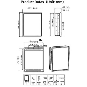 FOMAYKO Aluminum Bathroom Medicine Cabinet with Farmhouse Gold Framed 20(H) x16(W) Inches Recess or Surface Mount Mirror Cabinet for Bathroom Toilet Kitchen