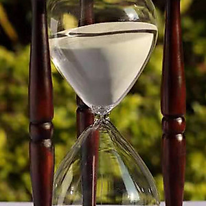BAWAQAF Sandglass,Wooden Hourglass,Sturdy Frame Structure Hourglass,60-Minute Timer Hourglass,Home Office Desktop Decoration Hourglass,Clear,transparent