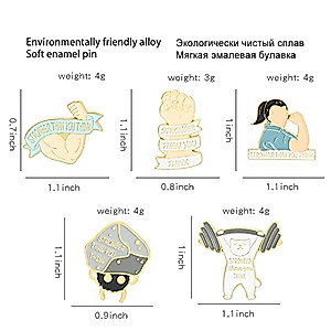 Koleso Soot Sprite Enamel Pin Work Out Strong Than You Think Strong Men Big Muscle Weight Lifting Self-discipline Badge Brooch-22572
