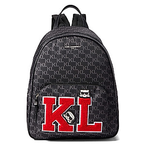 Karl Lagerfeld Paris Khloe Backpack Black Logo Combo One Size