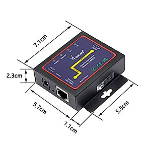 CERRXIAN RS232 to Ethernet Serial Device Server, 1 Port RS 232 DB9 Serial to Ethernet TCP IP Device Server Converter