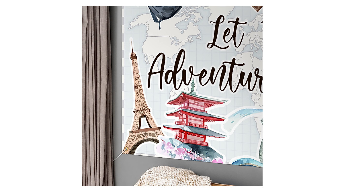 Let the Adventure Begin Travel Backdrop Banner for Parties | Adventure ...