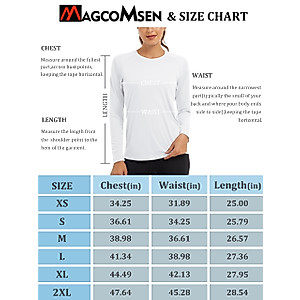 MAGCOMSEN Running Shirts Performance T Shirts Athletic Shirts Tank Top Gym Shirts Women Long Sleeve Shirts Casual Womens UV Protection Shirts White