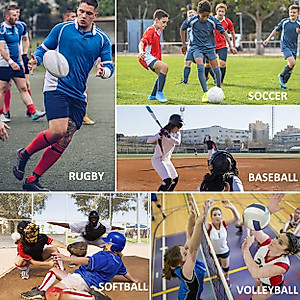 Three street Baseball Socks, Over Knee High Coolmax Wicking Moisture Sport Football Softball Volleyball Long Compression Socks White 3 Pairs Large