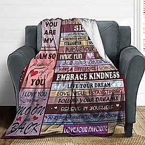 Lviliss Sister Gift Sister Blanket Birthday Gifts for Sister Women Sister Gifts from Sister, Sister Birthday Gifts for Sister Throw Blanket 50"x60"