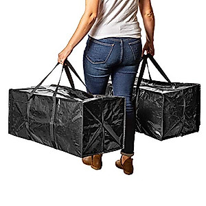 BAG-THAT! 10 Moving Bags, Heavy Duty Extra Large Stronger Handles Wrap Around bag Storage Totes Zippered Reusable Moving Supplies Clothes Attic Sports Garage Travel College
