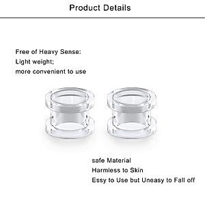 Lcolyoli Screw Fit Ear Gauges Kit Acrylic Tunnel Expander Earrings Earlobe Plugs Body Piercing Jewelry Set for Women Men 2G 6 Pairs