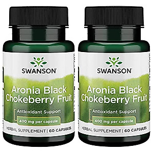 Swanson Full Spectrum Aronia (Chokeberry) 400 Milligrams 60 Capsules (2 Pack)