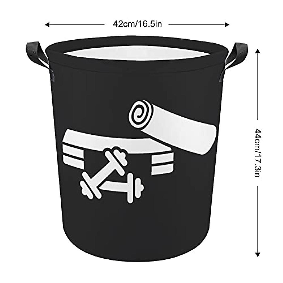 Gymnastics Fitness Gym Laundry Basket Hamper Bag Dirty Clothes Storage Bin Waterproof Foldable Collapsible Toy Organizer for Office Bedroom Clothes Toys Gift Basket