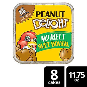 C&S Peanut Delight No Melt Suet Dough 11.75 Ounces, 8 Pack
