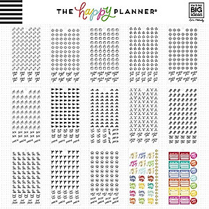 me & my BIG ideas Sticker Value Pack for Classic Planner - The Happy Planner Scrapbooking Supplies - Sports Theme - Multi-Color & Gold Foil - Great for Projects & Albums - 30 Sheets, 1429 Stickers