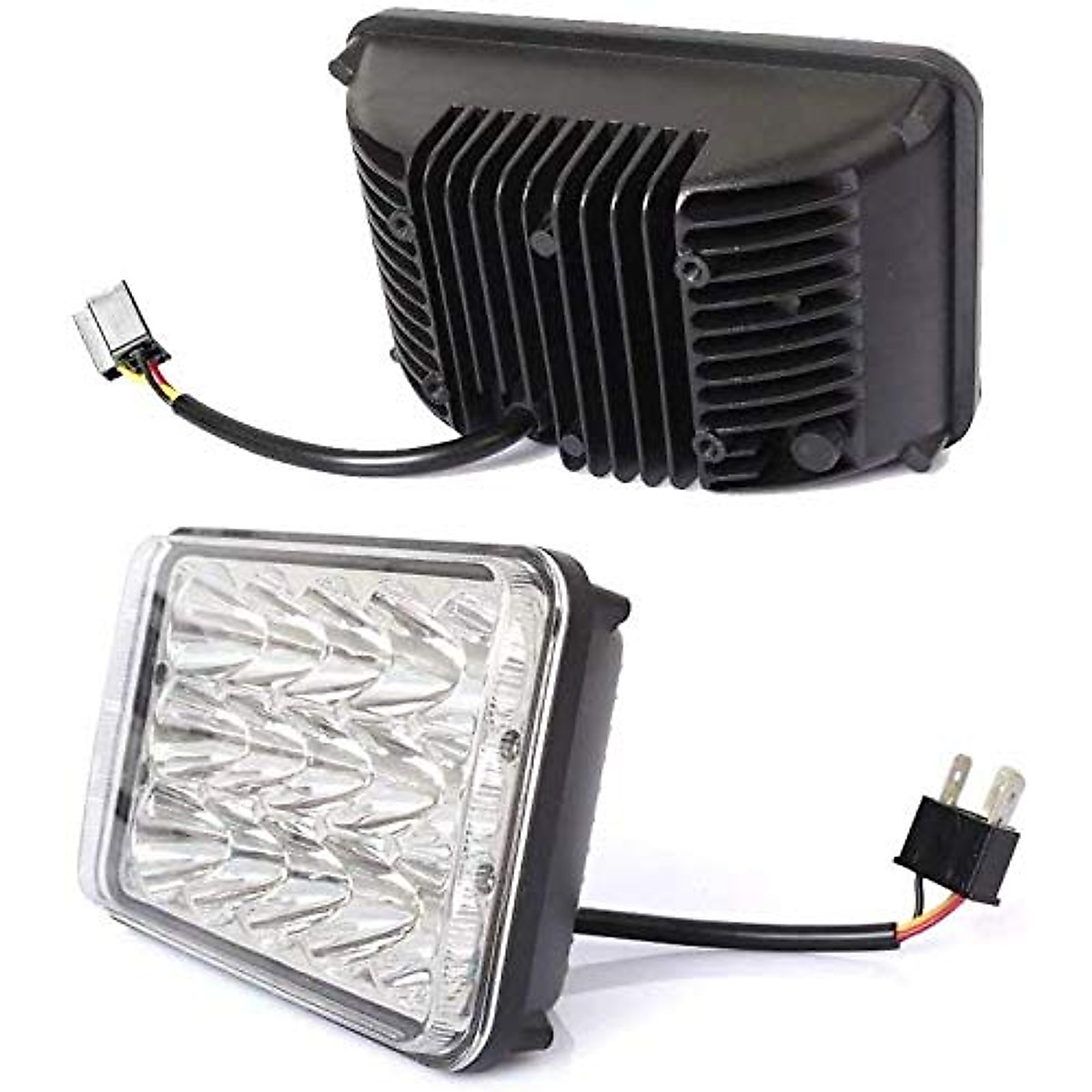 AMUNIESUN 4PCS 4X6 LED Headlights For Chevy Suburban C10 C20 K10 K30 K5 Blazer (1981-1987) Pick Up Trucks, Sealed High Low Beam DOT APPROVED H4651 H4642 H4652 H4656 H4666 H4668 H6545 Conversion Kit