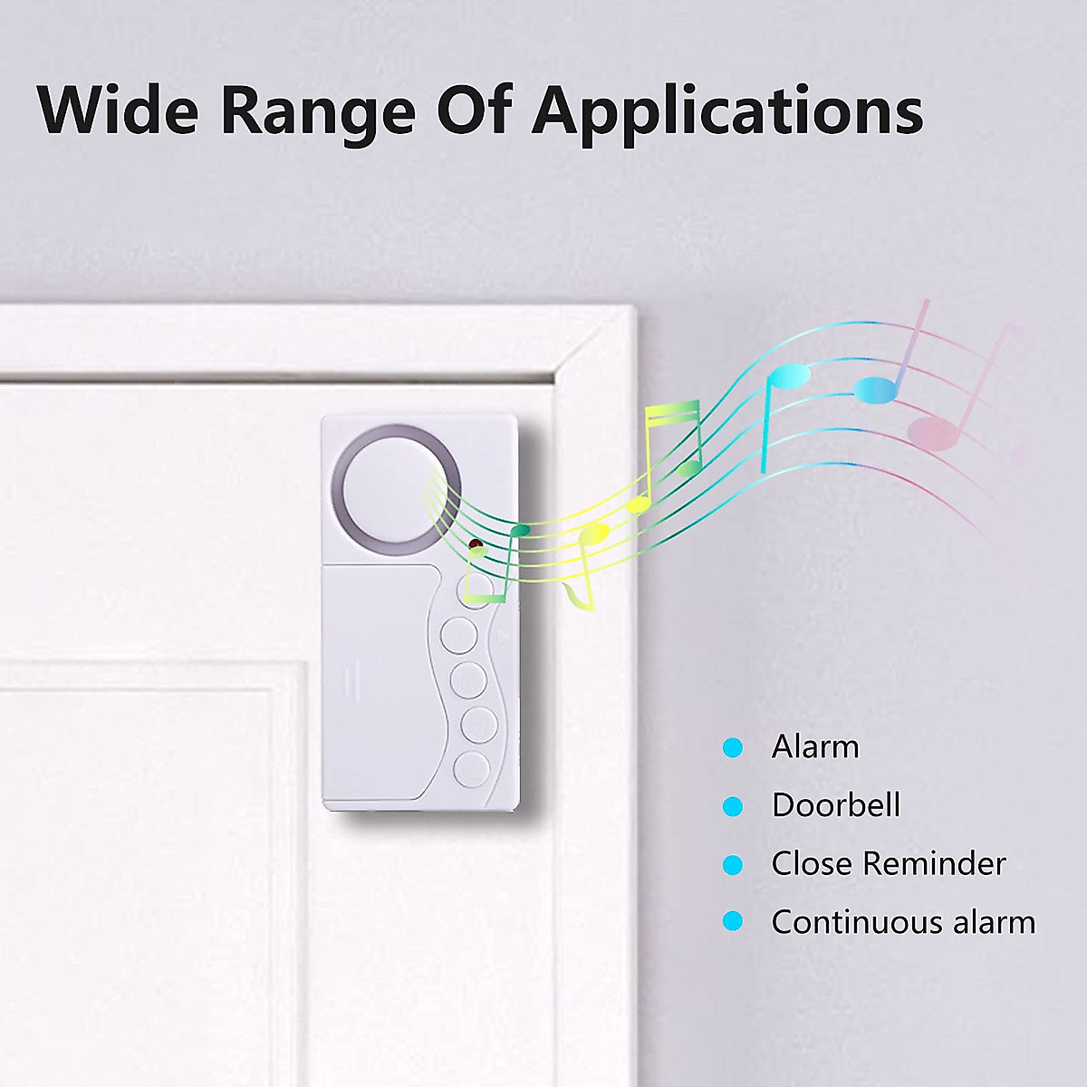 JOJOCY Freezer Door Alarm When Left Open,Fridge Door Alarm with Delay Upgrade 3/15/30/60 Seconds Security, Adjustable Delay Wireless Fridge Alarm Door Open Chime Refrigerator Wireless Alert (2)
