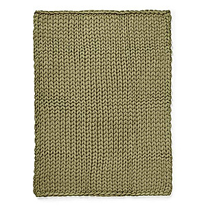 Donna Sharp Throw Blanket - Chunky Knit Sage Contemporary Decorative Throw Blanket with Over-Sized Loop Pattern