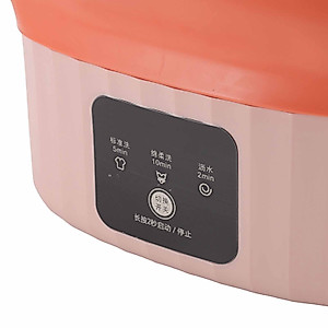 Portable Washing Machine, 6L Foldable Mini Small Portable Washer Washing Machine with Basket for Baby Clothes, Underwear or Small Items, Mini Washing Machine for Apartment Travel, Best Gift (Pink)