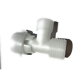 Plastic 7/8"(15/16") x 7/8"(15/16") x 1/2" T adapter connector for Bidet, toilet with Rubber Washer US Specification