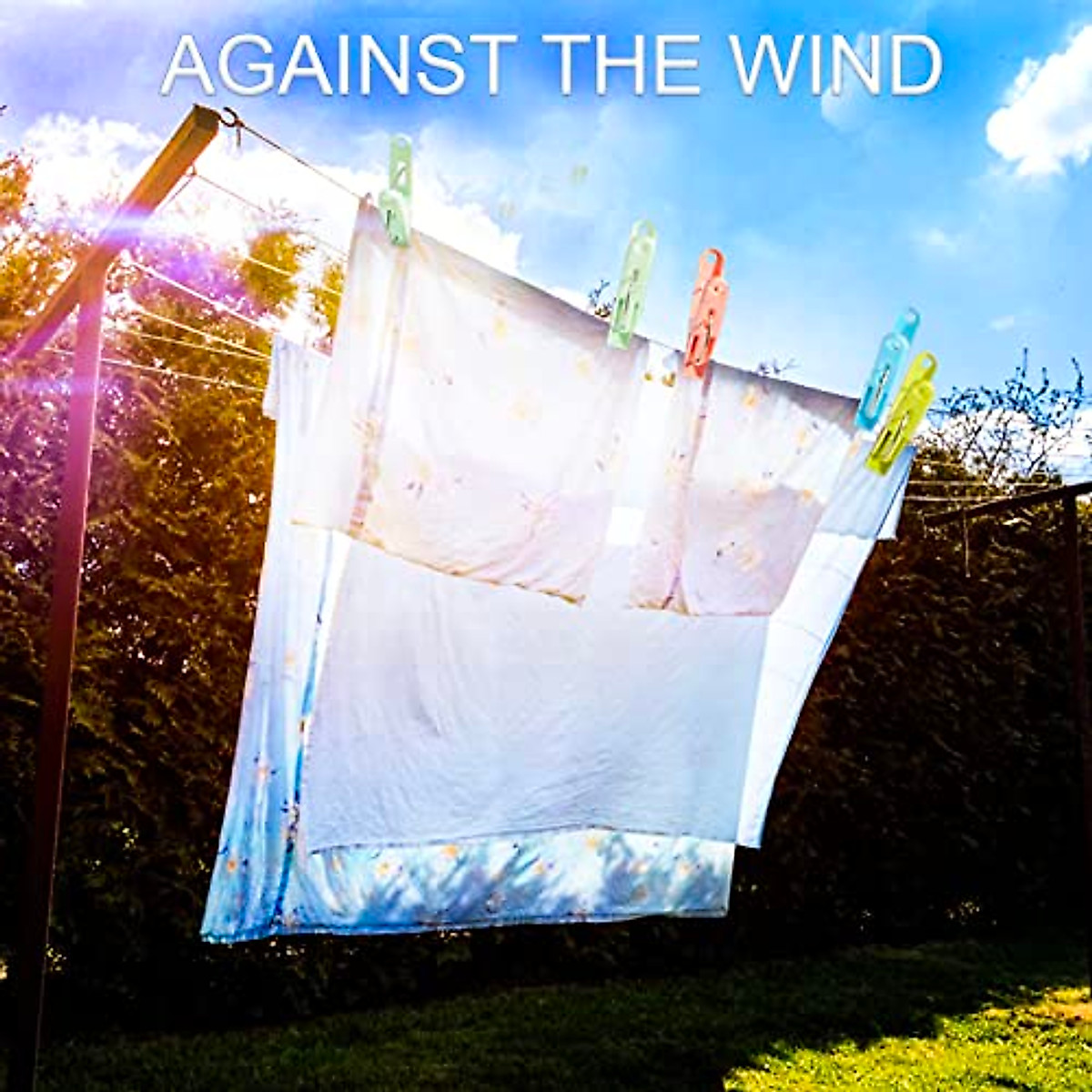 Jophaiipy Plastic Clothes Pins Heavy Duty Outdoor,Colored Clothes Pins with Mesh Clothespin Bag,50-Pack Clothes Pins and Bag Heavy Duty for Laundry Clips