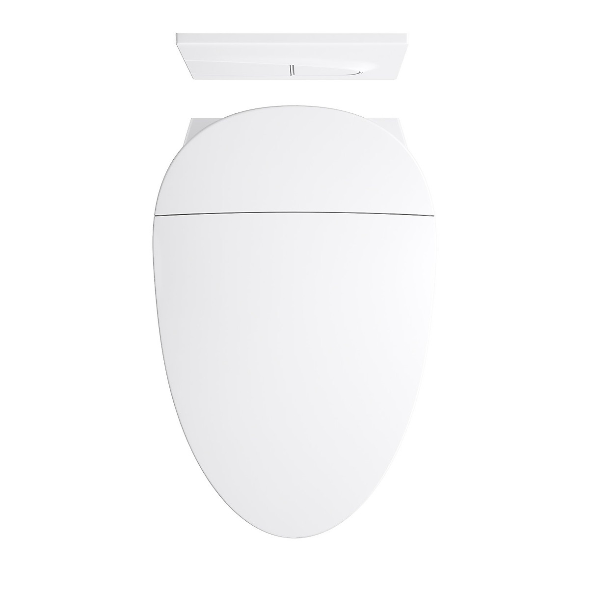 KOHLER 5402-0 Veil Smart Toilet with Auto Open & Close, One-Piece Wall-Hung Elongated Intelligent Bidet Toilet with Heated Seat and Dual-Flush, White