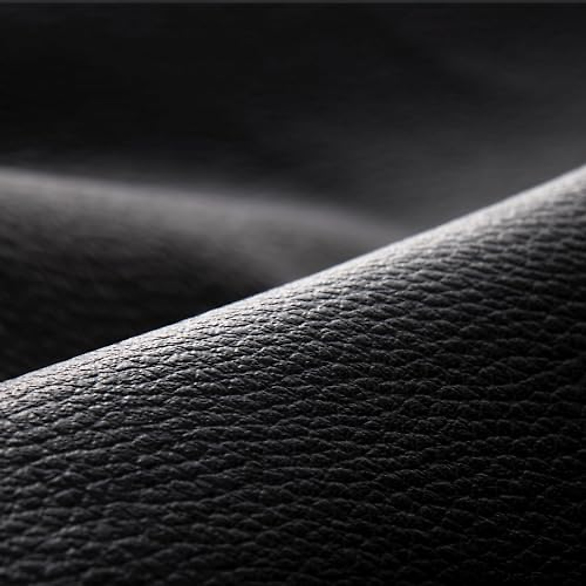 Marine Vinyl Fabric, Upholstery Faux Leather, Outdoor Boat Automotive, DIY and Crafting Pleather - Individual 1 Yard Cut 36"x54" (Black)