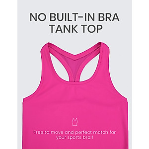 CRZ YOGA Women's Butterluxe Yoga Workout Tank Tops Racerback Sleeveless Camisole Athletic Gym Shirts Hibiscus Purple Small