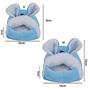 Bluelanss Guinea Pig Bed, Cave Cozy Hamster House Hideout for Guinea Pig Ferret Hedgehog Chinchilla Bearded Dragon Winter Nest Hamster Bed Accessories Grey S