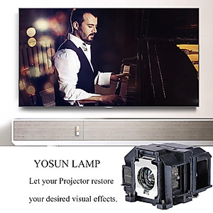 YOSUN v13h010l67 Projector Lamp for Epson Elplp67 ex5210 ex7210 ex3210 ex3212 vs210 vs220 s11 x12 x15 eb-s02 eb-w12 PowerLite Home Cinema 500 707 710hd 750hd Replacement Projector Lamp Bulb