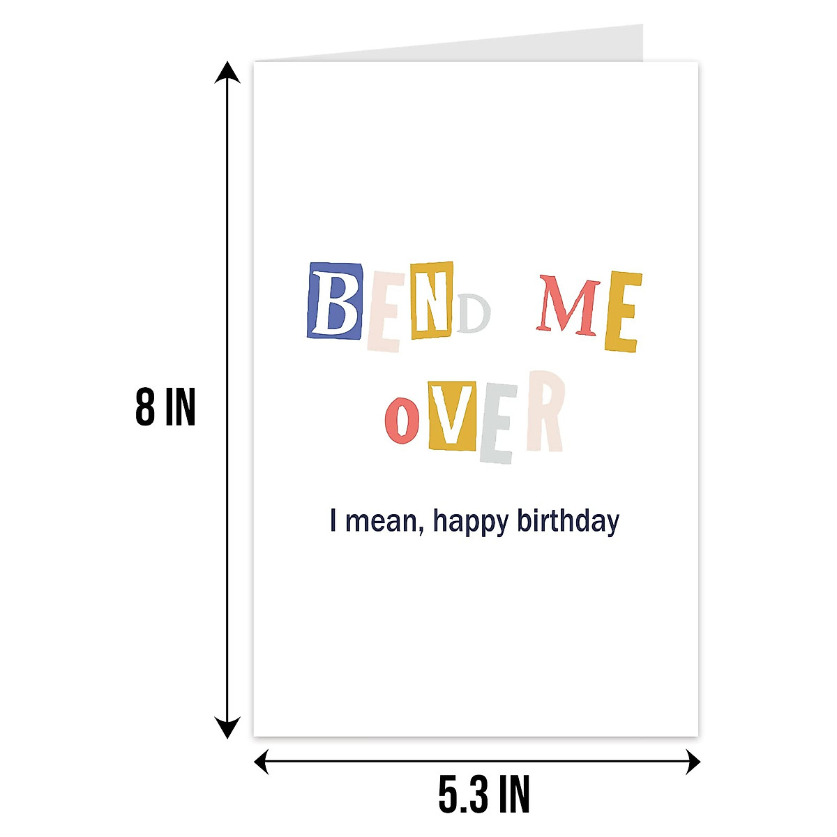 Qiliji Naughty Birthday Card for Husband Boyfriend, Funny Birthday Card for Him Her, Happy Birthday Card for Wife Girlfriend, Bend Me Over Card