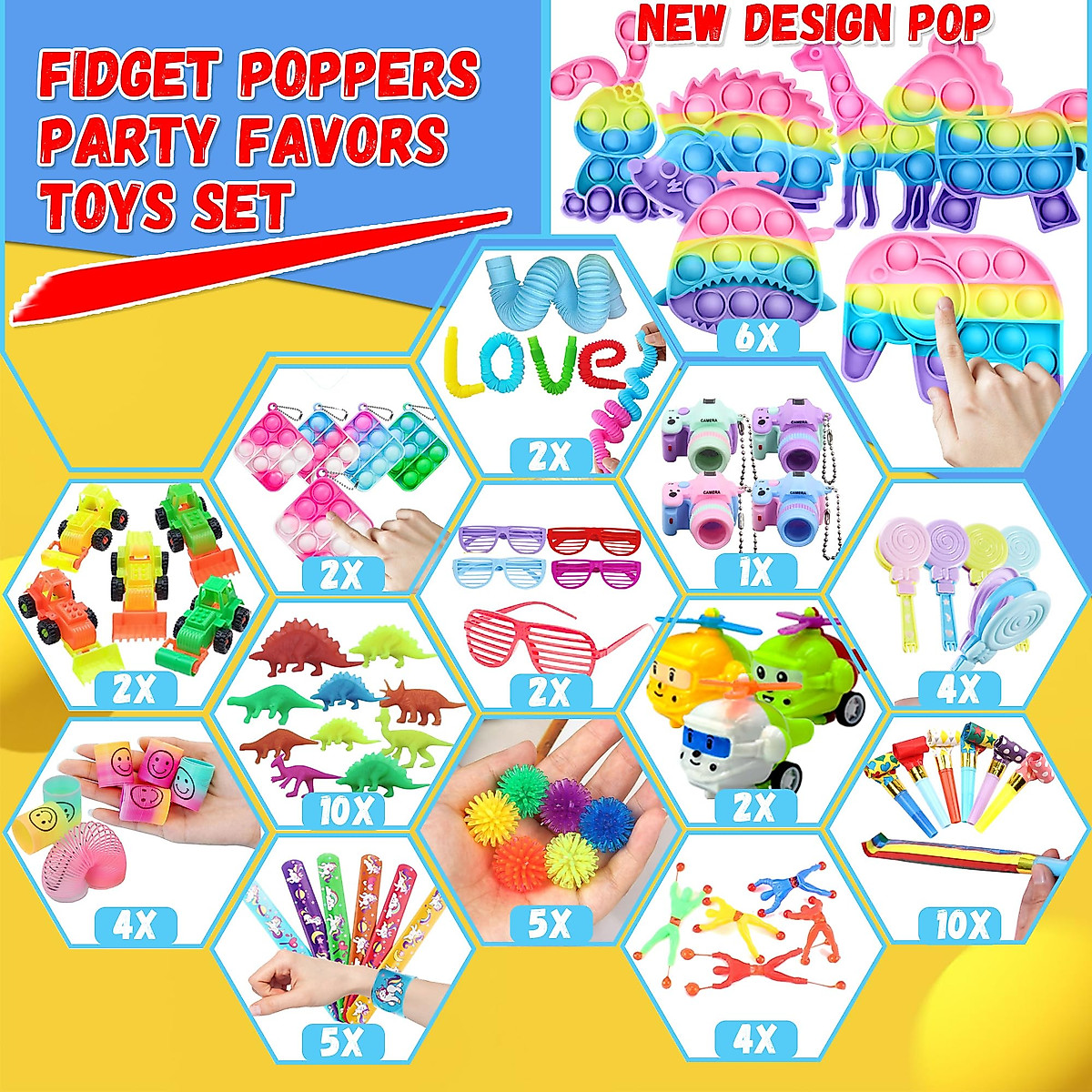 Kifisa 1048 PCS Party Favors for Kids, Fidget Toys Pack,Birthday Gift Toys, Stocking Stuffers, Sensory Toys,Treasure Box, Goodie Bag Stuffers, Carnival Prizes Bulk, Pinata Filler Toys for