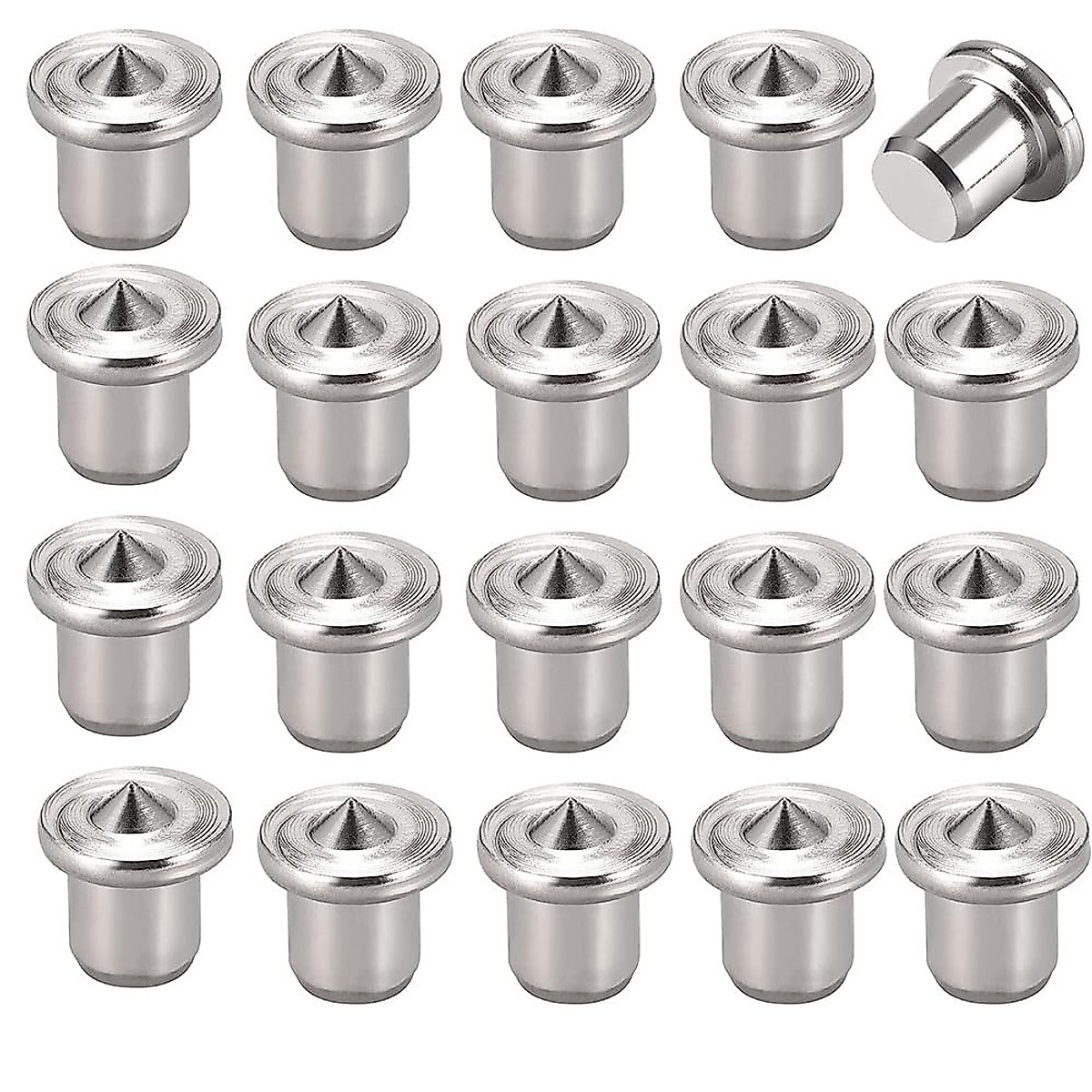 20 Pcs Dowel Pins Center Point Set Woodworking Craft Clamp Steel Doweling Centering Pins Transfer PlugsDrill Hole Tool (5/16 Inch )