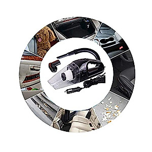 NOOX Car Vacuum Cleaner Portable Handheld Vacuum with Cigarette Plug, Cleaning Pet Hair, Soot, Bread Crumbs Dust in Car - Black