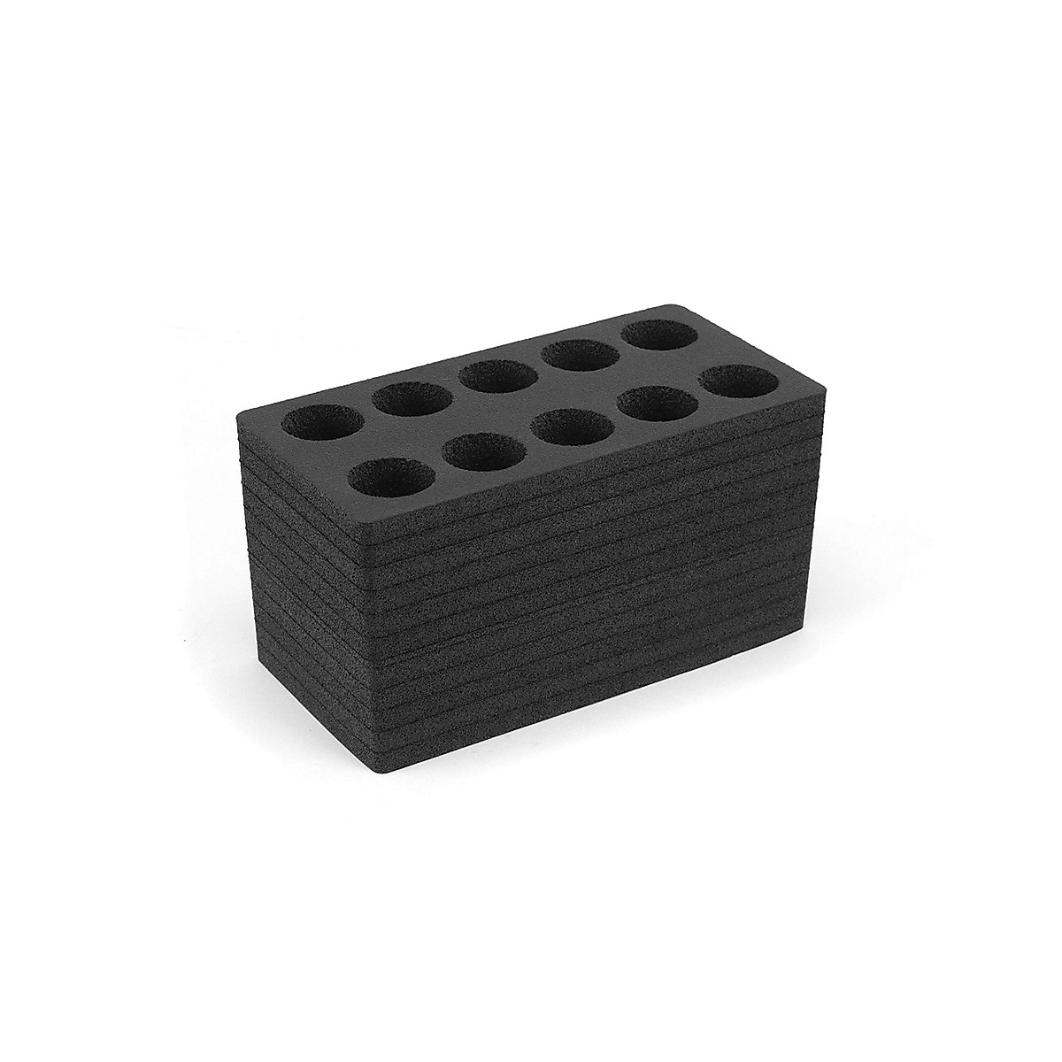 Polar Whale Test Tube Organizer Black Foam Storage Rack Stand Transport Holds 10 Tubes Fits up to 30mm Diameter Tubes