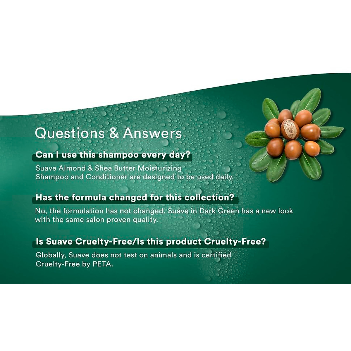 Suave Professionals Moisturizing Shampoo for Dry Hair Almond and Shea Butter Paraben-free and Dye-free 28 oz, Pack of 4