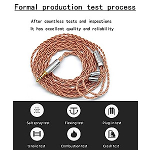 FAAEAL 8-core Silver Plated Upgrade Cable,with 2 pins 0.78mm Connector for BL03 ES4 ZST ZSN ZS10 C16 ZSX ZS10 PRO AS16 ZS7 ZSR TRN V80 V90 BA5 KB KS1 KS2 Earphones(3.5mm Plug)