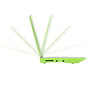 Goldengulf 7 Inch Portable Mini Computer Laptop PC Netbook for Kids Android 12 Quad Core 32GB WiFi Built in Camera Netflix YouTube Flash Player (Green)