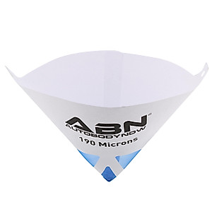 ABN Paint Strainer Mesh Funnel, 190 Micron 50ct - Disposable Filters Cone Blue Mesh Strainers, Oil Funnel for Mechanics