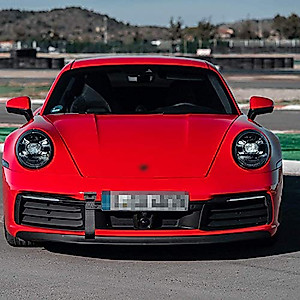 Xotic Tech Black Track Racing Towing Strap w/Tow Hole Adapter Compatible with Porsche Carrera 911 991 2013-up