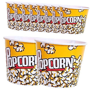 Amosfun 10pcs Popcorn Popcorn Bucket Cookie Container Birthday Popcorn Boxes Popcorn Box for Party ' Party Supplies Mini Popcorn Boxes Cookie Cake Candy Box Decor Snack Bag